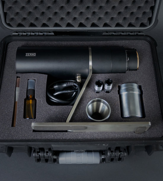 Zerno Z1 Single Dose Grinder W/ Hard Case w/ SSP Cast V3 (CV3) Blind B ...